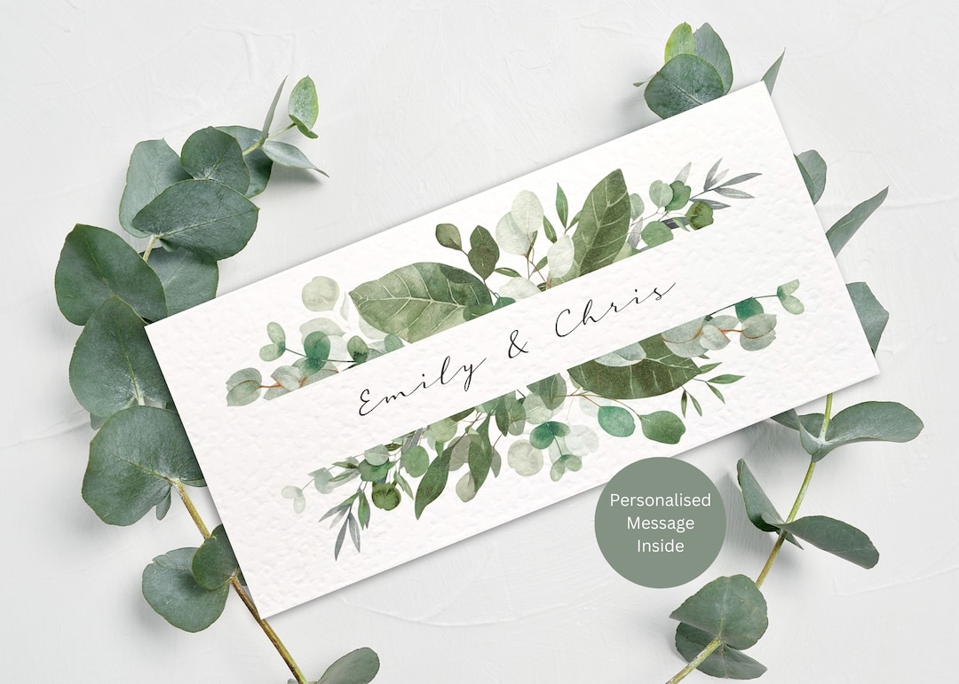 Personalised Wedding Money Wallet / Wedding Gift / Personalised Names ...