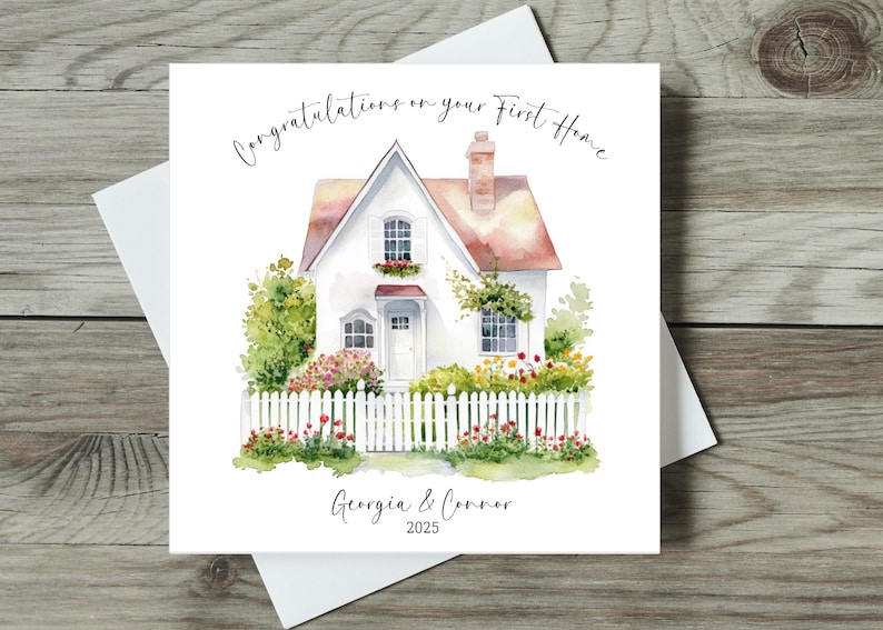 First Home Congratulations Card, Personalised New Home Card ...