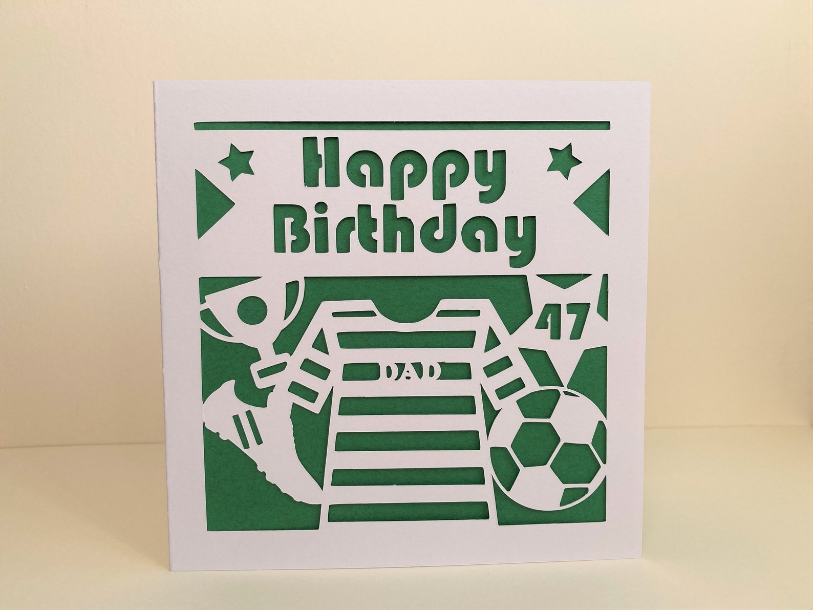 Birthday Card for Dad / Happy Birthday Dad / Football Themed - Etsy