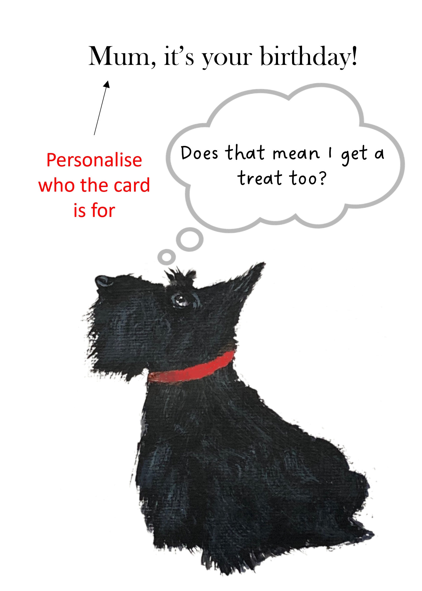Personalised Birthday Card / Scottie Dog - Etsy