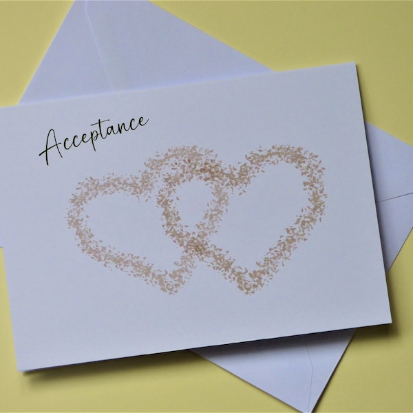 Wedding Acceptance Card - Etsy UK