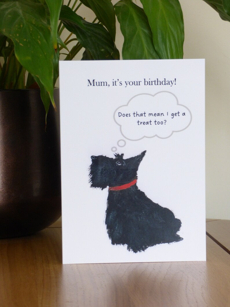 Personalised Birthday Card / Scottie Dog - Etsy