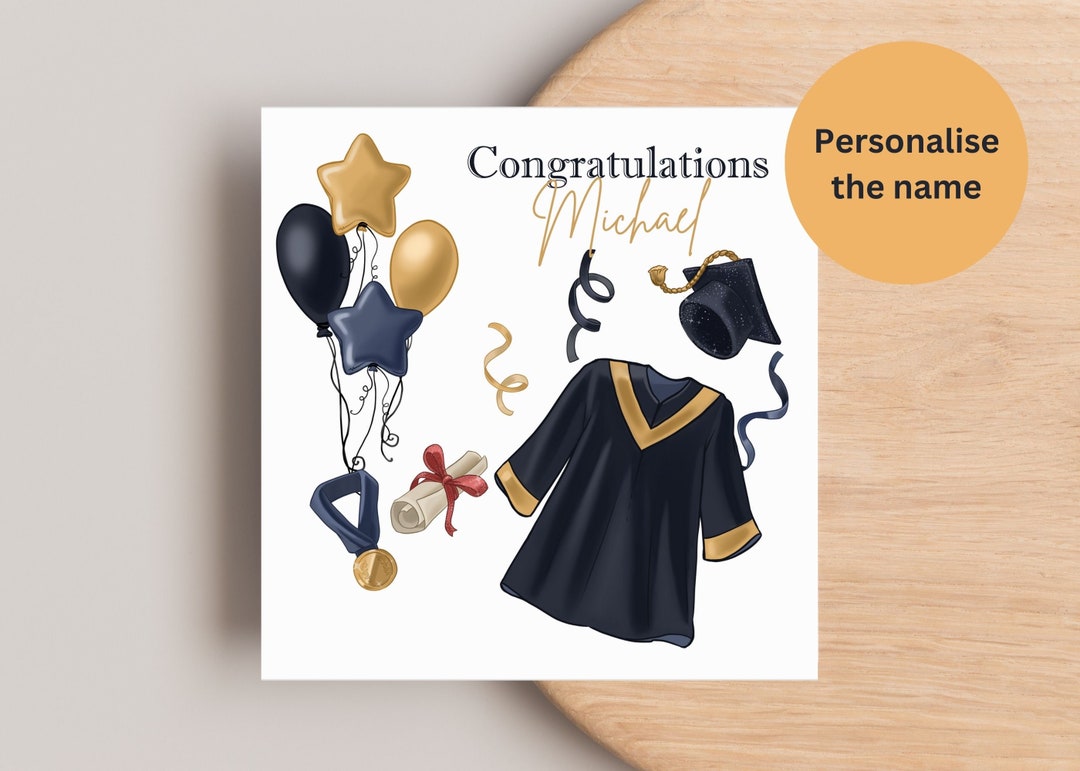 Congratulations Card / Passing Exams / Graduation / Personalised ...