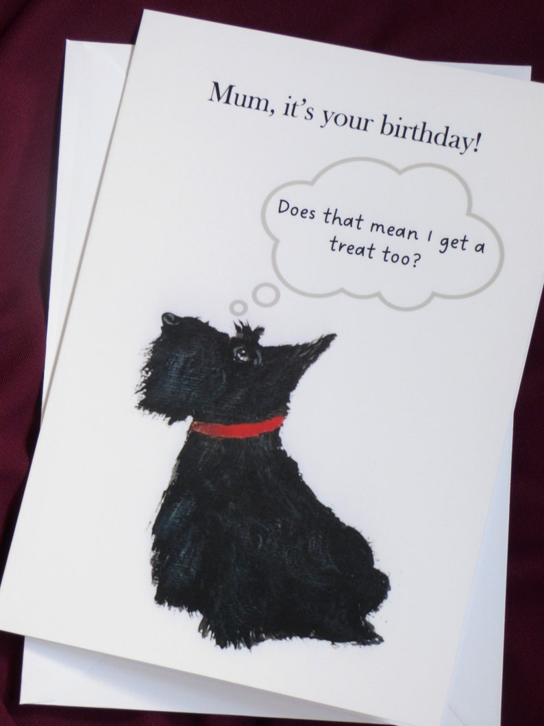 Personalised Birthday Card / Scottie Dog - Etsy