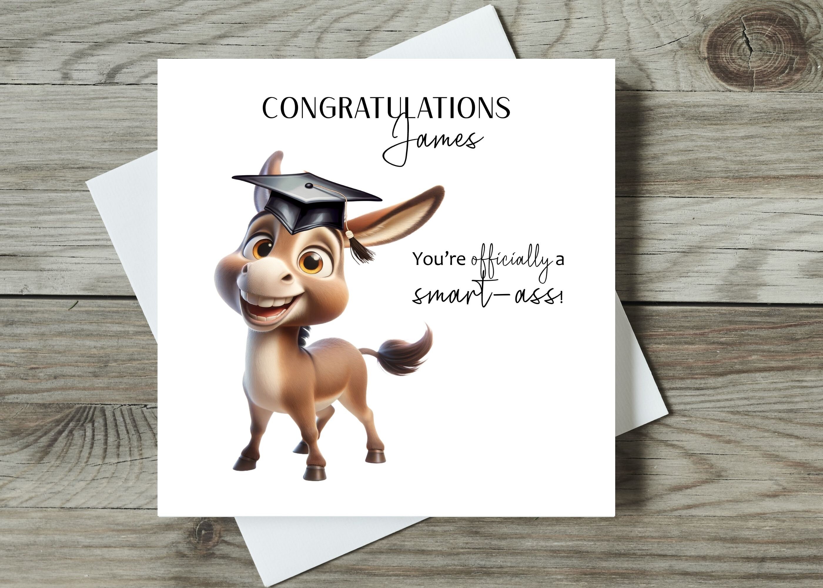 Fun Personalised Graduation Congratulations Card / You're Officially a ...