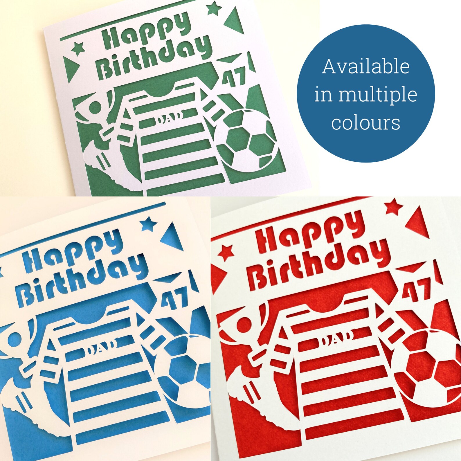 Birthday Card for Dad / Happy Birthday Dad / Football Themed - Etsy