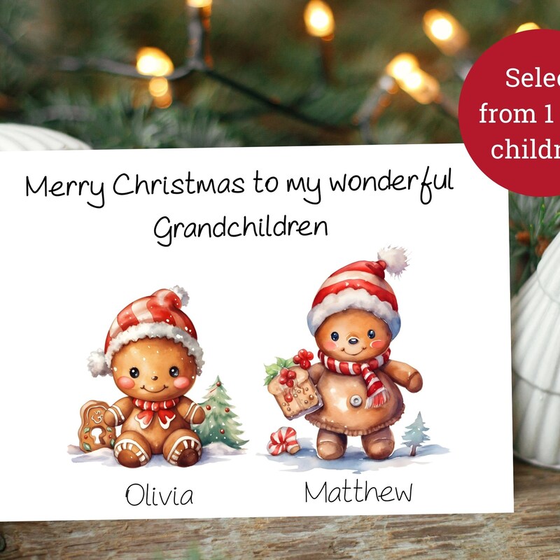 Christmas Card for Grandchildren - Etsy