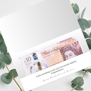 Personalised Wedding Money Wallet / Wedding Gift / Personalised Names ...