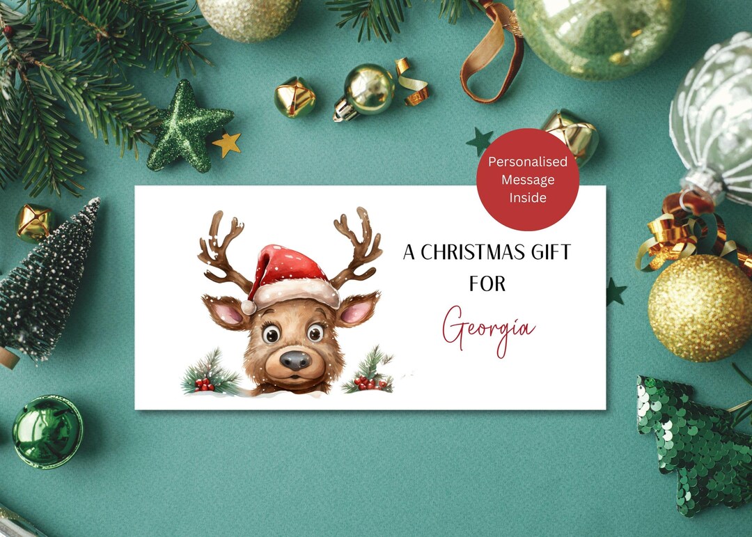 Personalised Christmas Money Wallet / Christmas Gift / Personalised ...