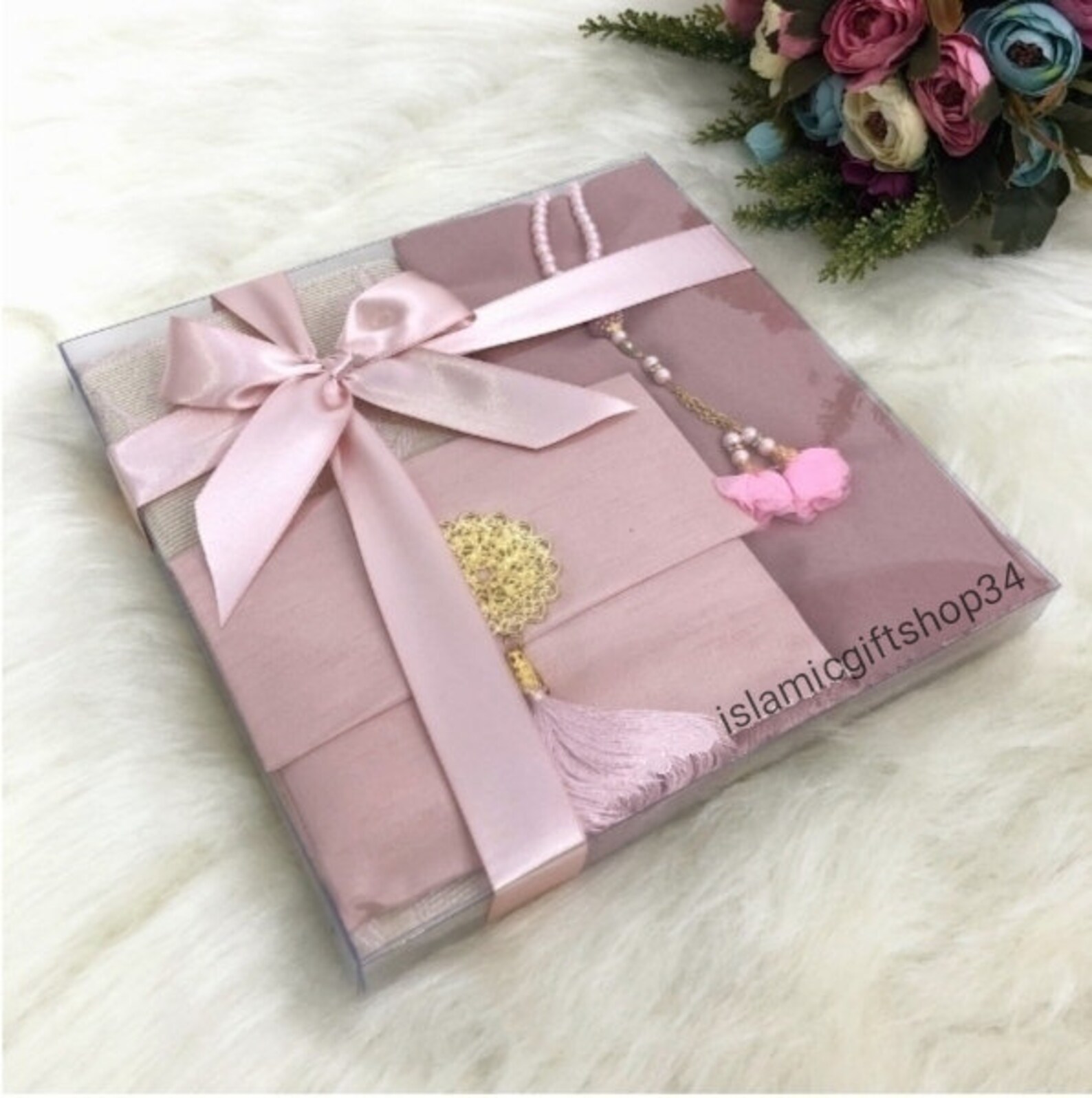 Velvet Islamic Gift Set Prayer Mat Quran Favors Prayer Gift - Etsy