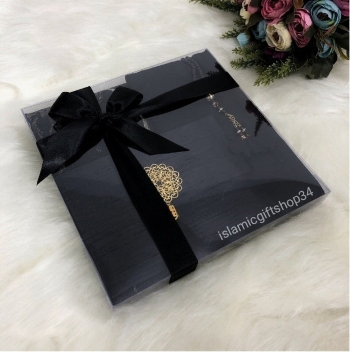 Velvet Islamic Gift Set Prayer Mat Quran Favors Prayer Gift - Etsy