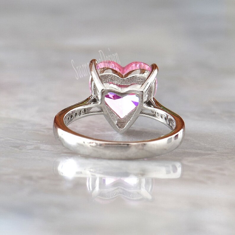 Barbie Ring for Girls Pink Heart Ring for Daughter & Sister, 2 CT Pink ...