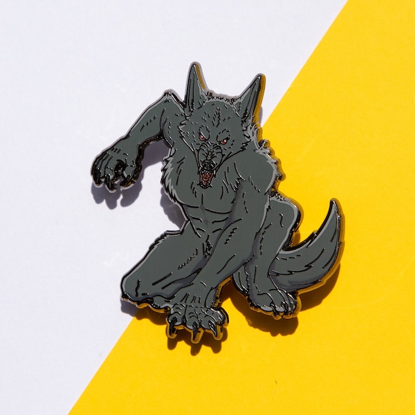 Werewolf Pin - Etsy
