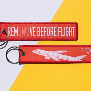 Remuwuve Before Flight Hang Tag | Furry Flight Tag - Etsy