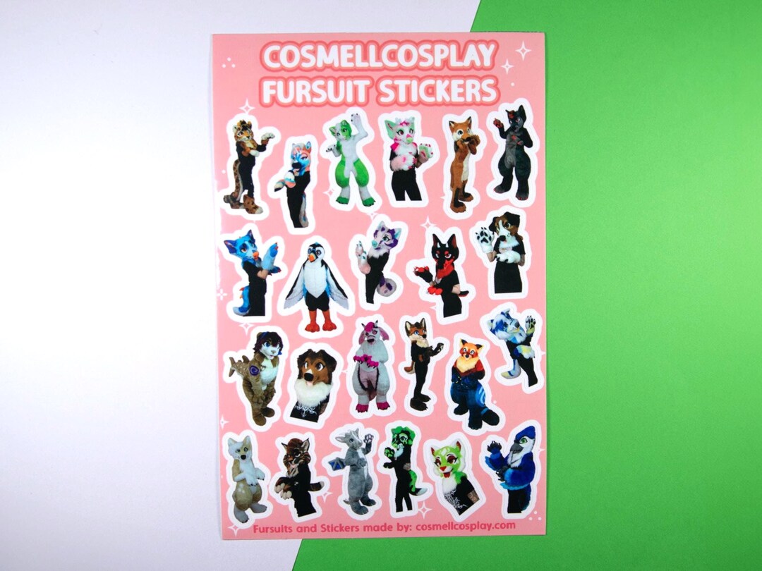 Fursuiters Sticker Sheet | Cosmellcosplay Stickers - Etsy