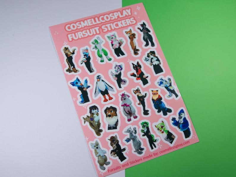 Fursuiters Sticker Sheet | Cosmellcosplay Stickers - Etsy