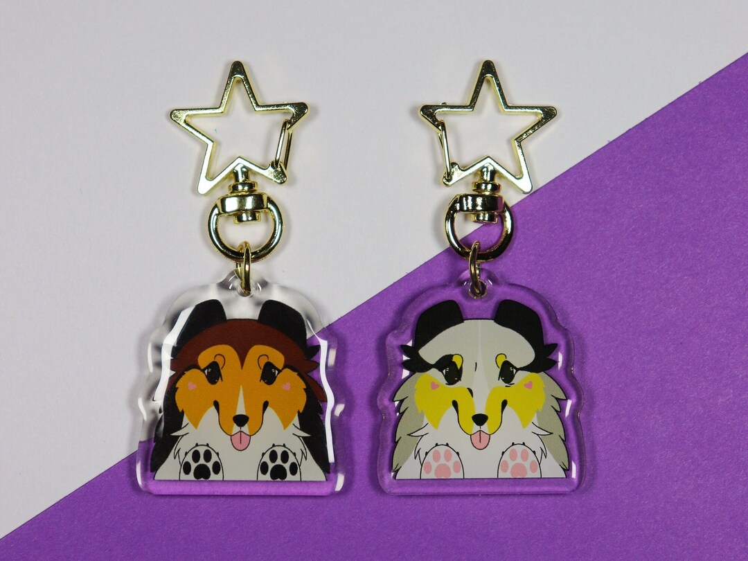 Sheltie Keychain | Sheltie Collie Dog Keychain - Etsy
