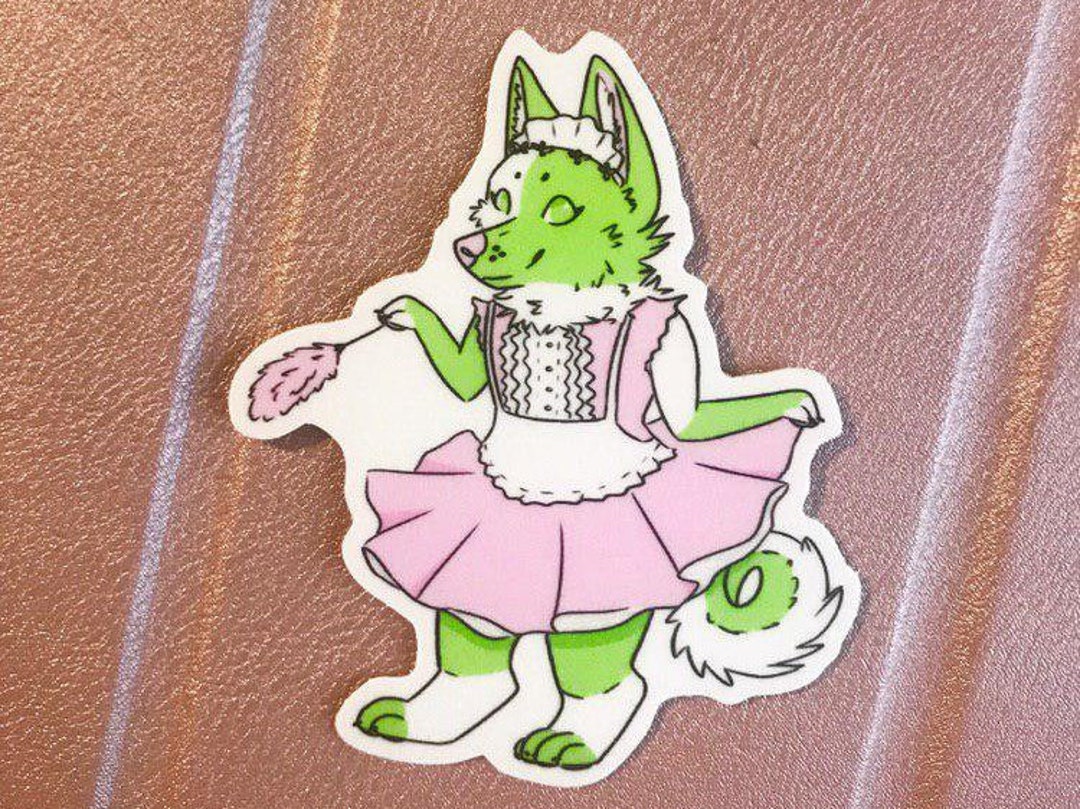 Maid Lotus Sticker Furry Maid Sticker - Etsy