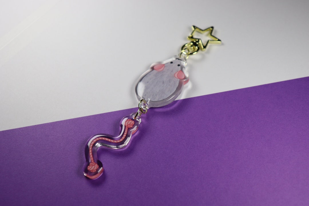 Toy Mouse Keychain | Cat Toy Dangle Charm - Etsy