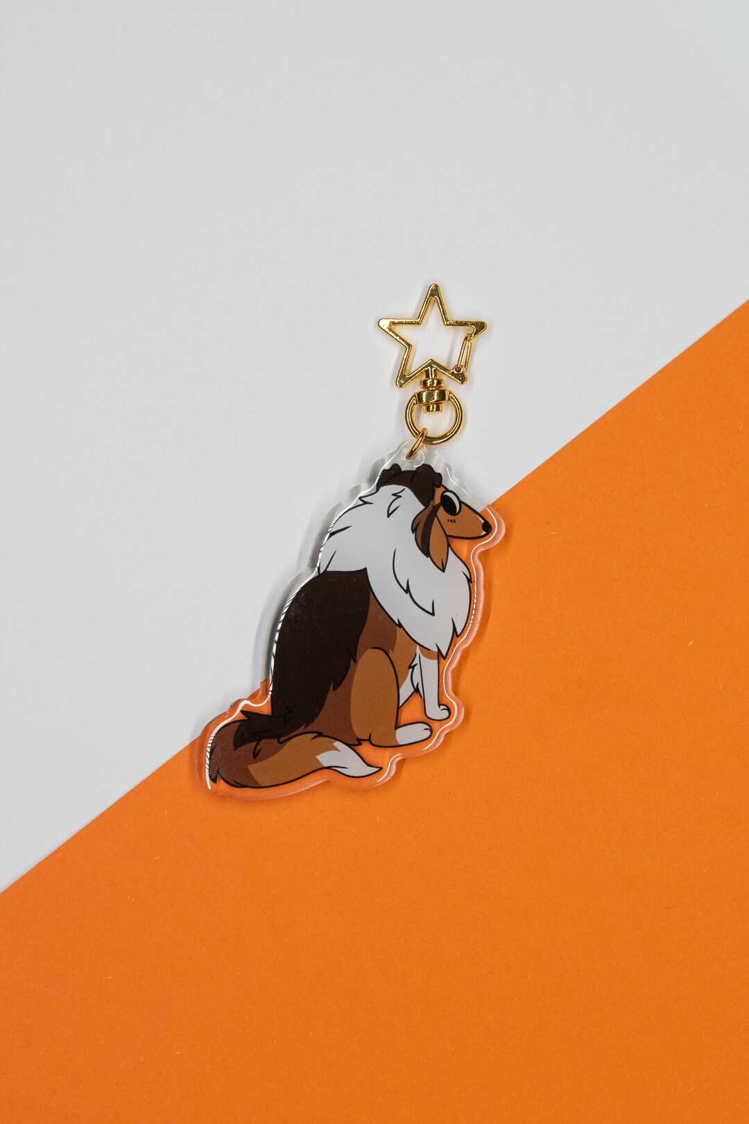 Side-eye Sheltie Keychain | Sable Sheltie Charm - Etsy