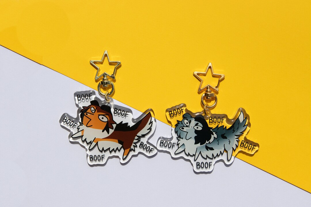 Sheltie Keychain | Sheltie Collie Dog Barking Charm - Etsy