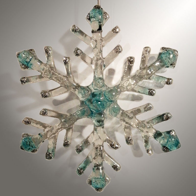 Glass Snowflake - Etsy