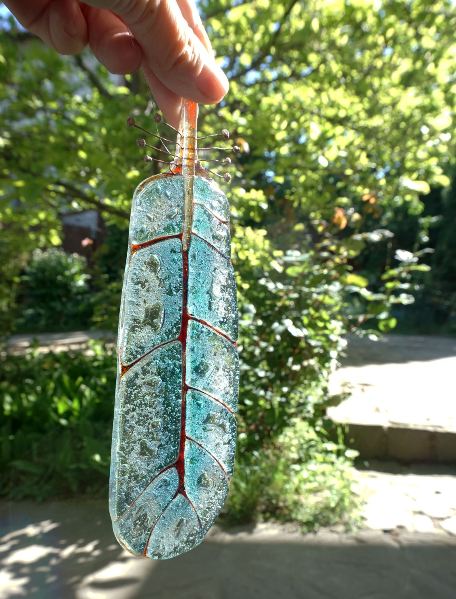 Feather Suncatcher ,fused Glass, Stained Glass ,gift - Etsy