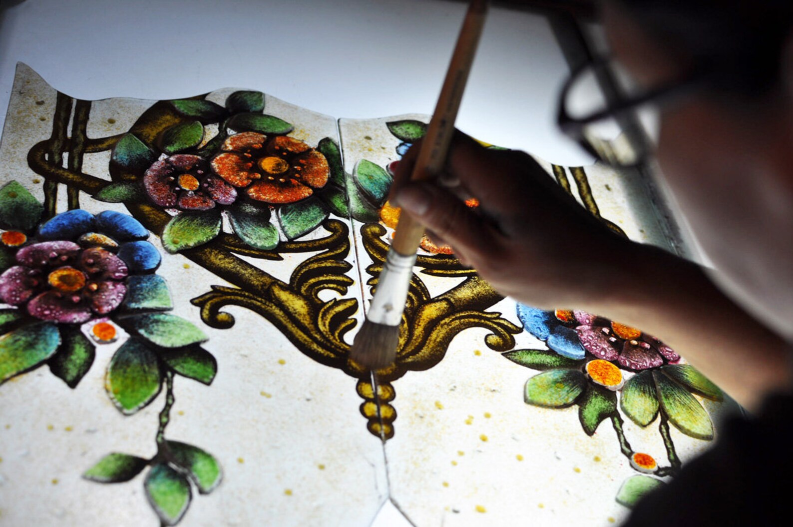 Stained Glass Window Panel Baroque Style Stained Glass Panels Unique ...