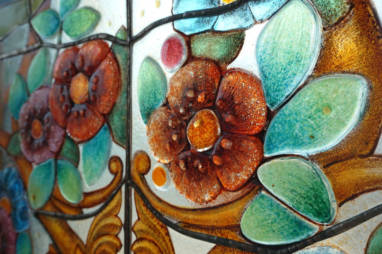 Stained Glass Window Panel Baroque Style Stained Glass Panels Unique ...