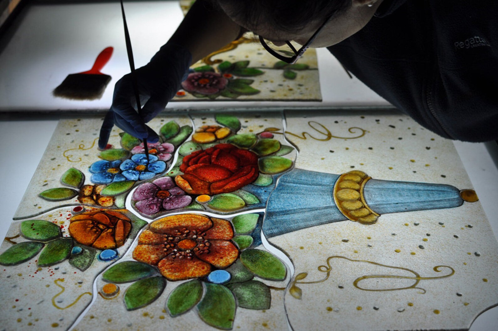 Stained Glass Window Panel Baroque Style Stained Glass Panels Unique ...