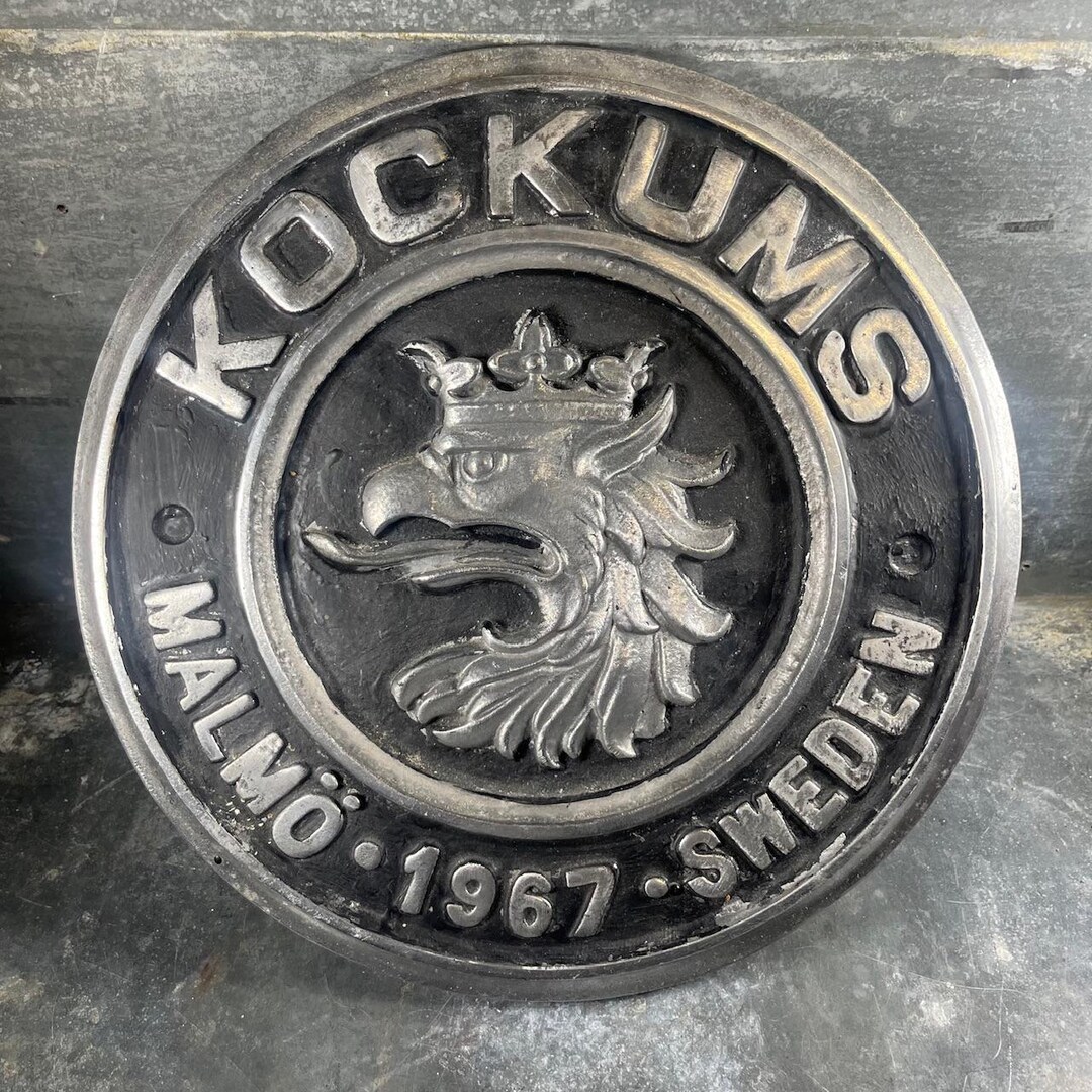 Shipbuilder Plate KOCKUMS Malmö Sweden - 1967 (solid Aluminum) - Etsy