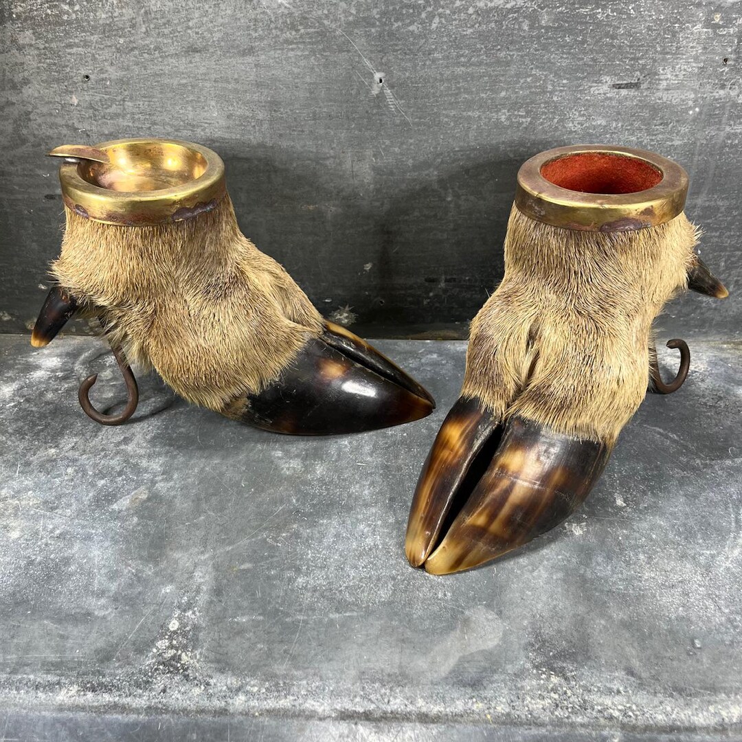 Rare Taxidermy Smoking Set – Cigarette Holder and Ashtray Made of Hoof ...