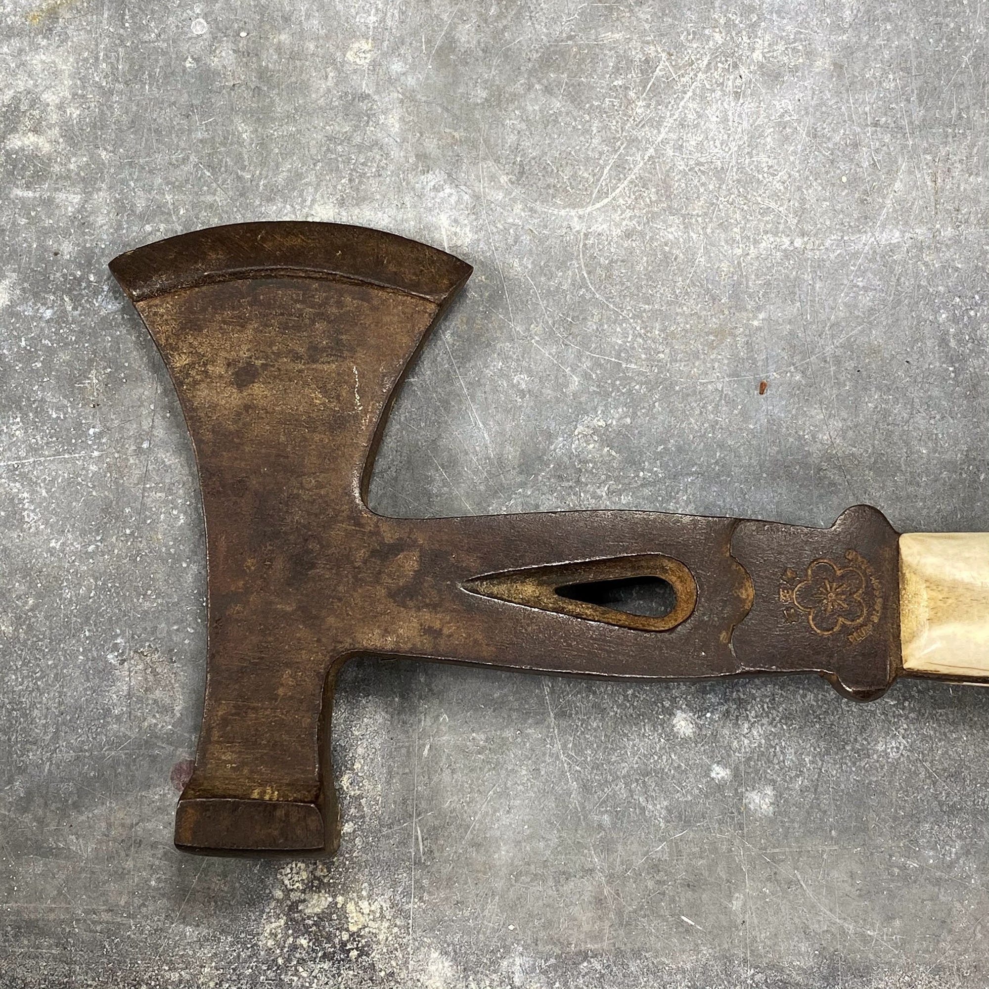 Old Japanese Hammer Axe-tool, Horn Handle, Plum Blossom Brand, Late ...