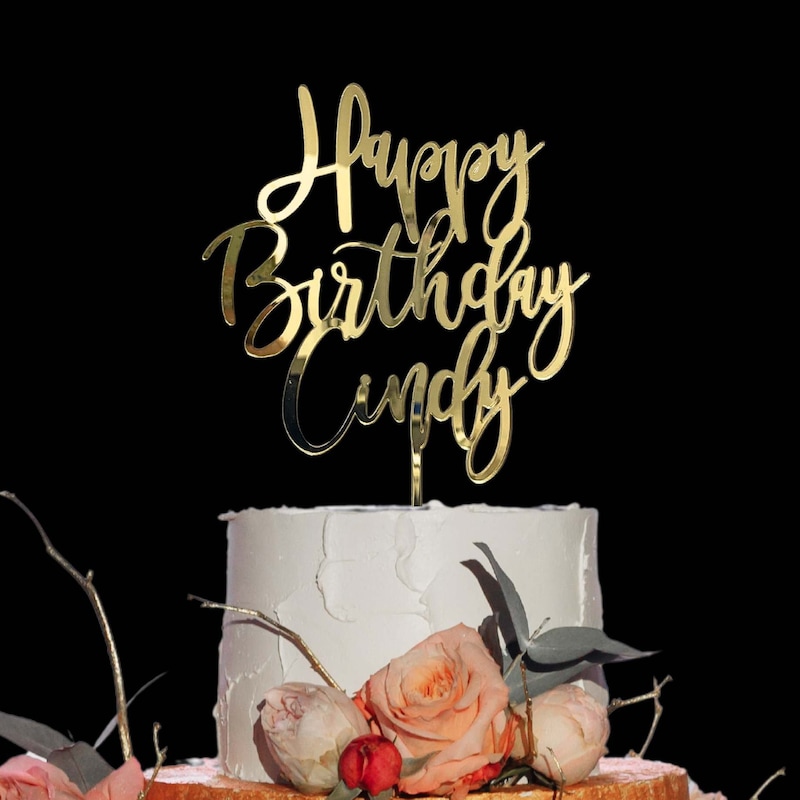 Gold Cake Topper - Etsy