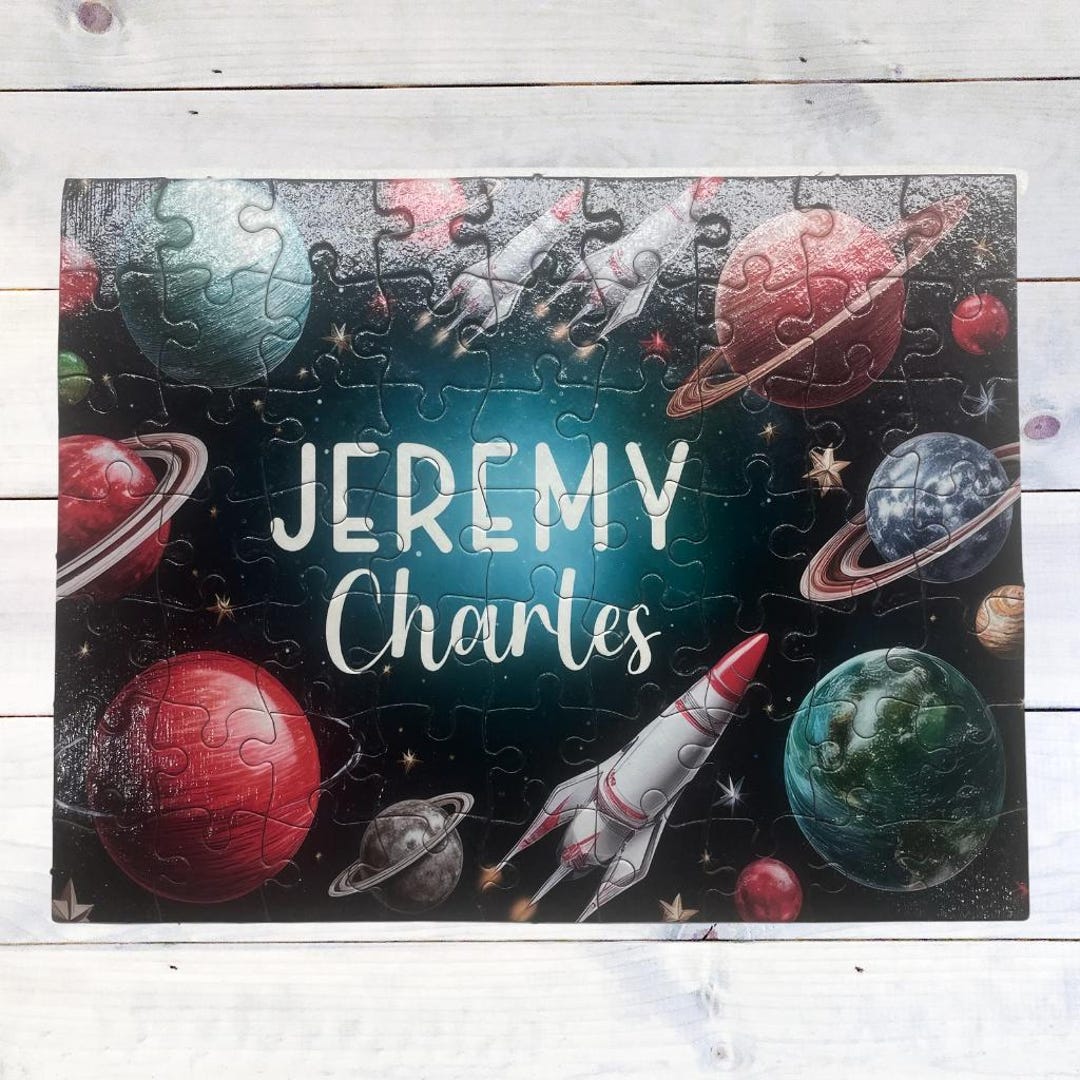 Personalized Planets Kids Puzzle, 63 Piece Puzzle With Bag, Custom ...