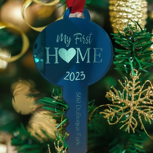 Personalized Laser Cut Our First Home Key Ornament, My First Apartment ...