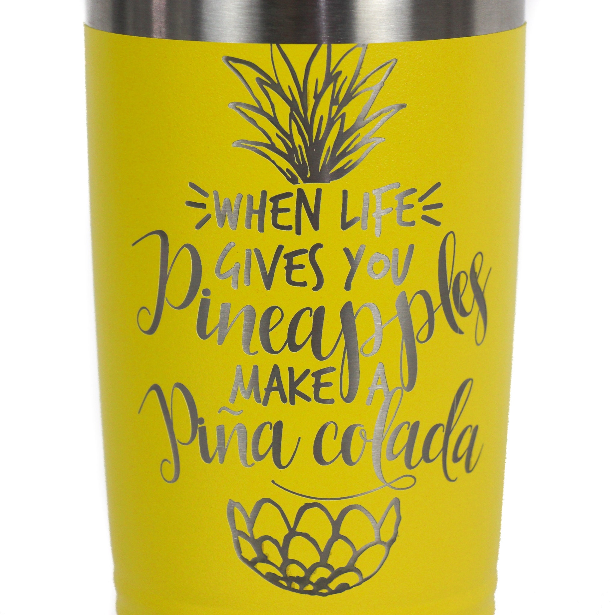 NEW Powder Coated Stainless Steel Pina Colada Travel Tumbler - Etsy