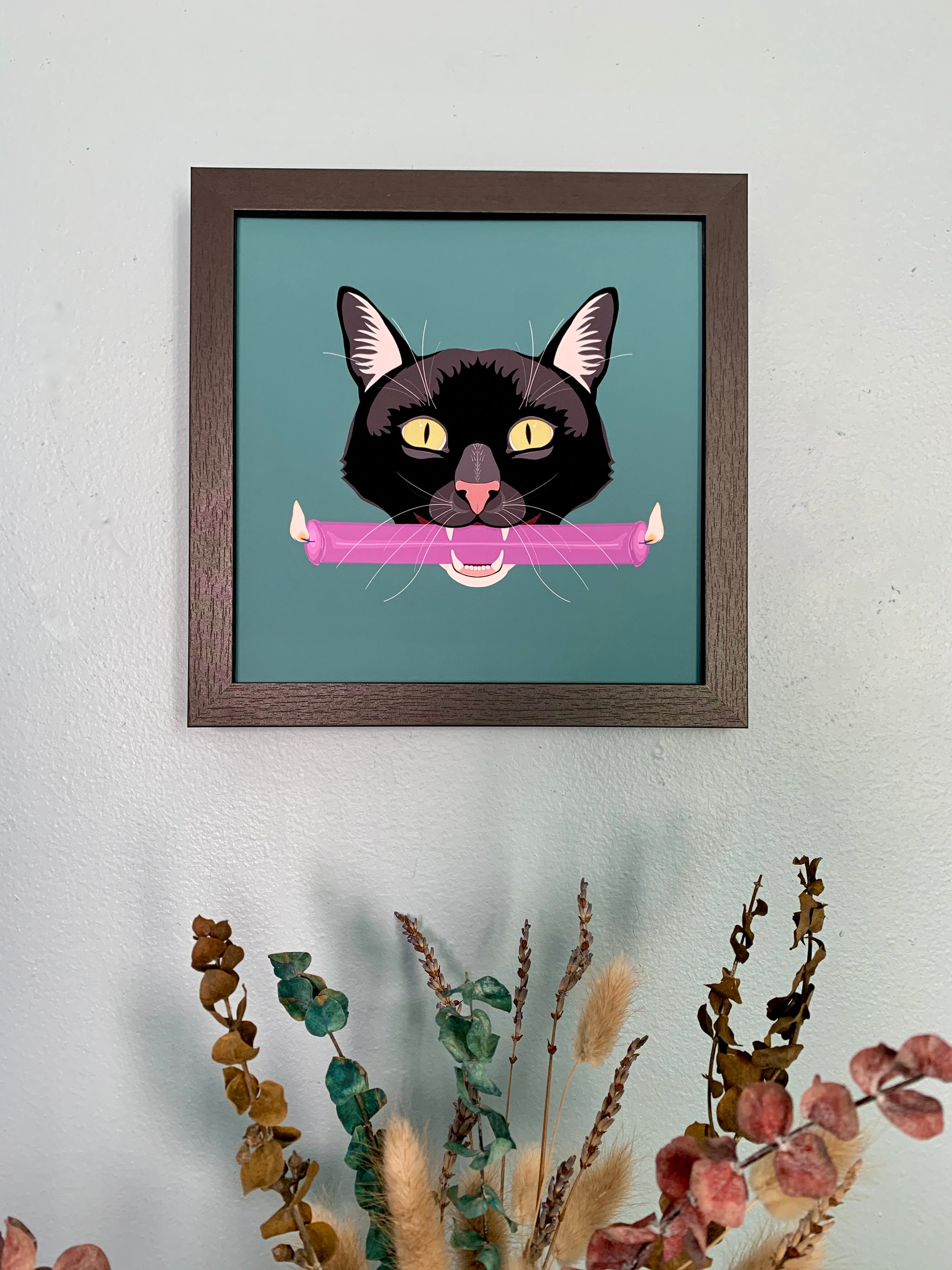 Art Print - Black Cat | Wall Art, Cat Print, Cat and Candle. - Etsy