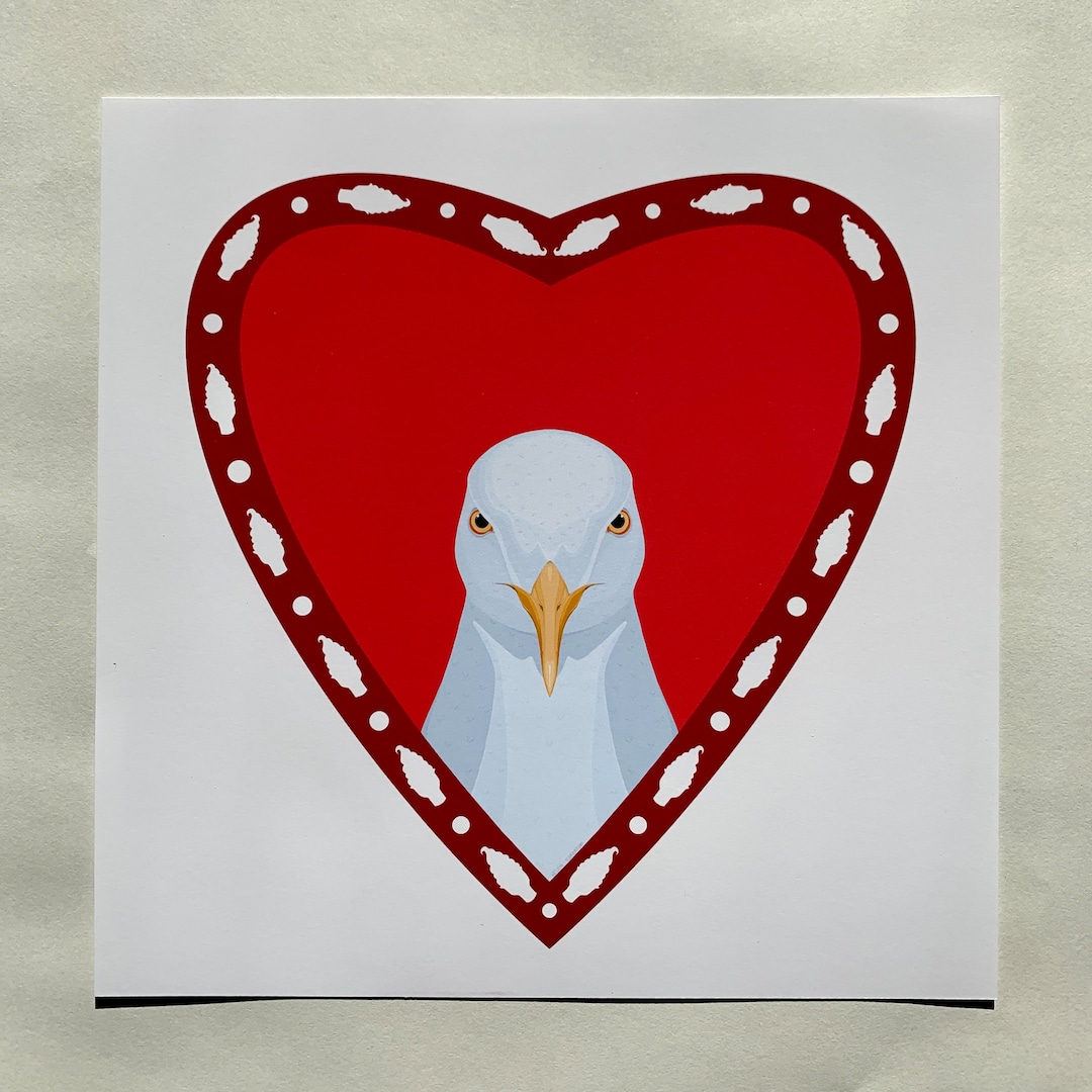 Art Print - Ice Cream Seagull | Wall Art, Seagull Print, Ice Cream Cone ...