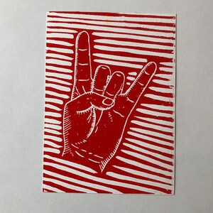 Block Prints - Love & Rock N Roll Misprint Print Set | Linoleum Block ...