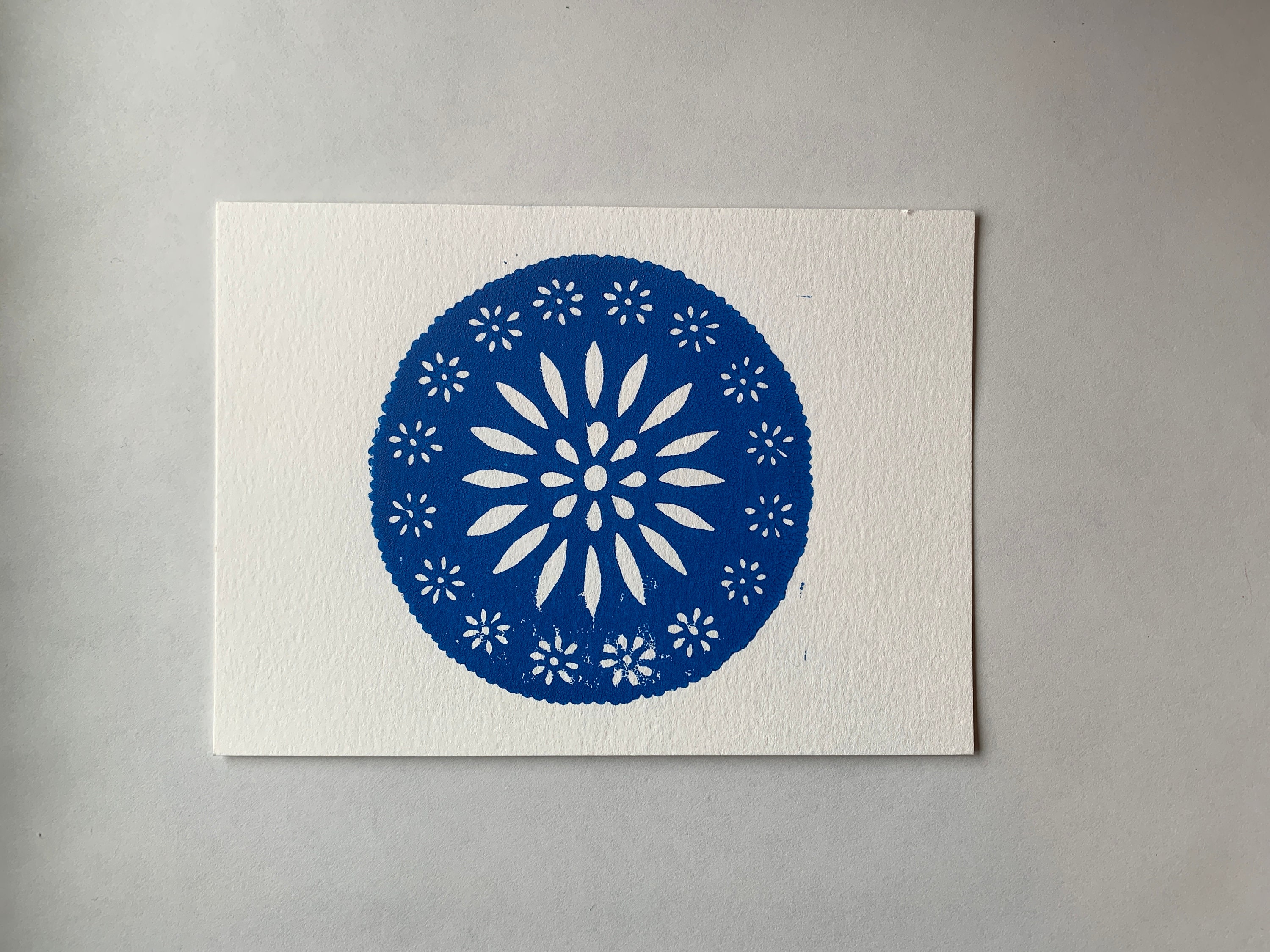 Block Prints All Blue Misprint Print Set Linoleum Block Print, Linocut ...