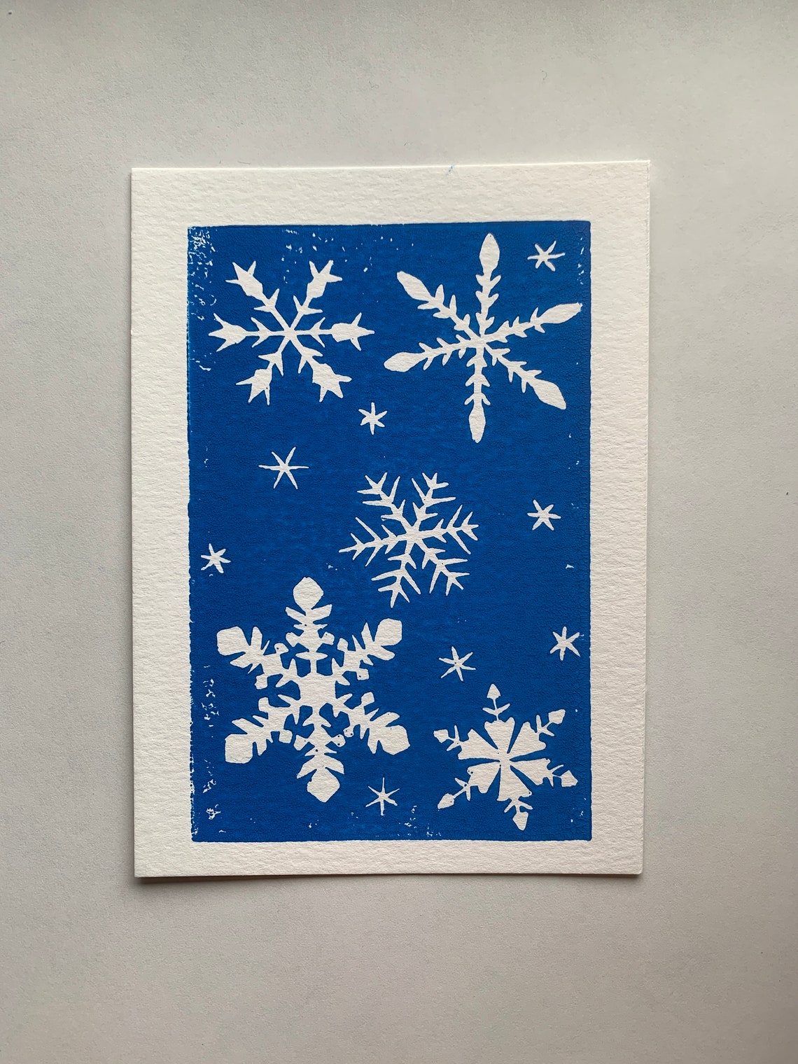 Block Prints All Blue Misprint Print Set Linoleum Block Print, Linocut ...