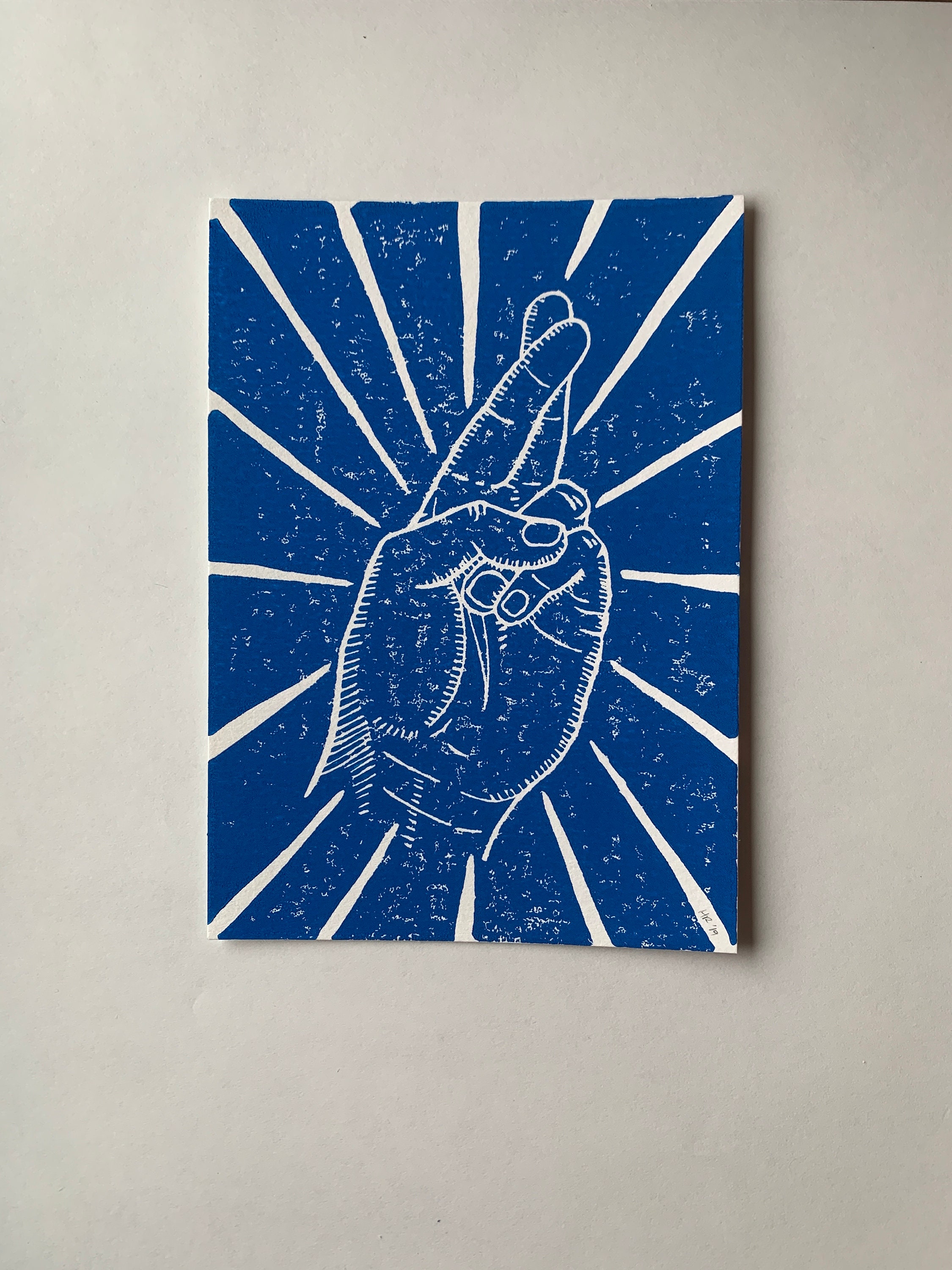 Block Prints All Blue Misprint Print Set Linoleum Block Print, Linocut ...