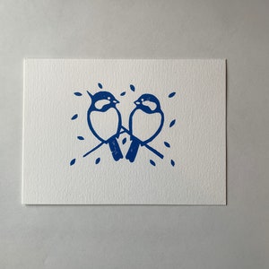 Block Prints All Blue Misprint Print Set Linoleum Block Print, Linocut ...