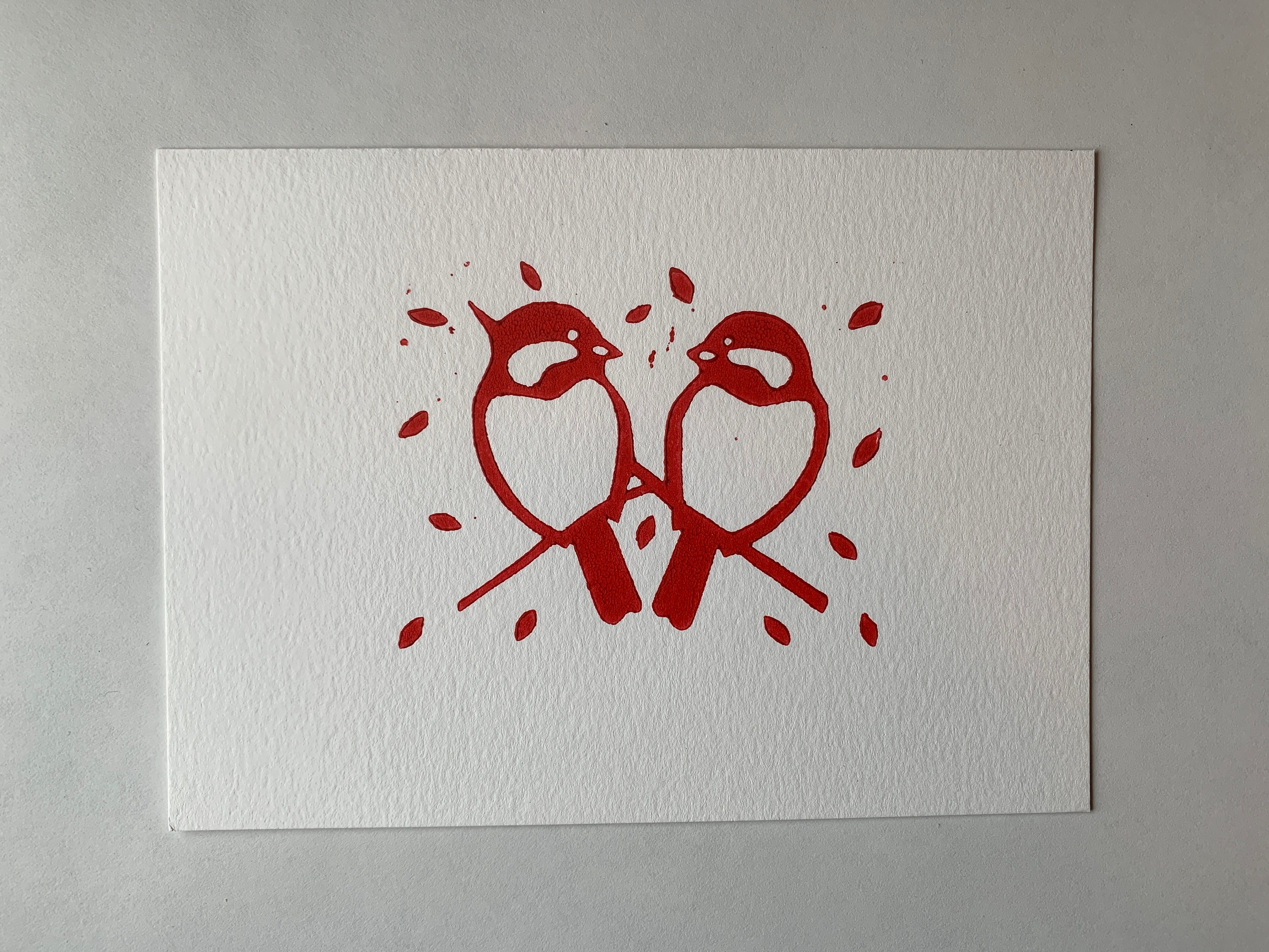 Block Prints Love & Rock N Roll Misprint Print Set Linoleum Block Print ...