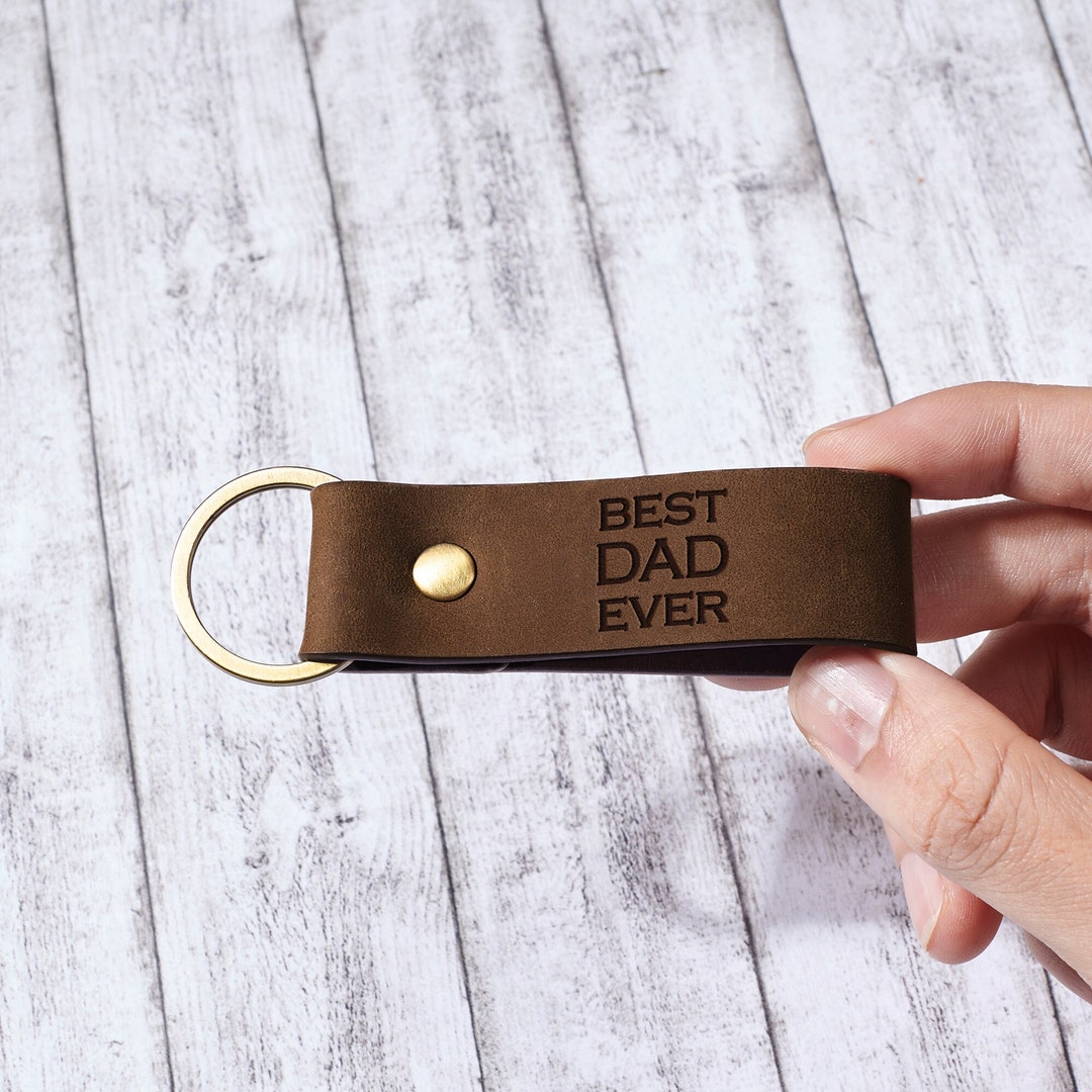Best Dad Ever Keychain, Personalized Gift for Husband, Father's Day ...