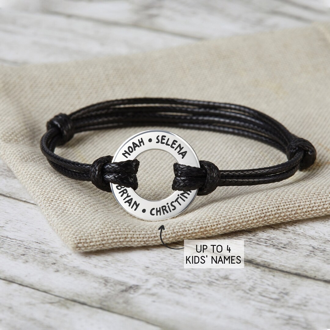 Fathers Day Bracelet With Children S Names