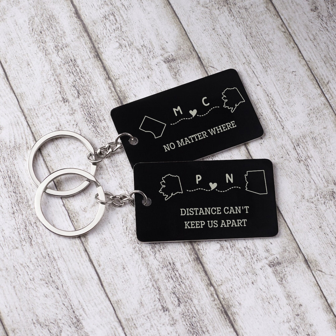State to State Keychain, Long Distance Relationship Boyfriend Gift ...
