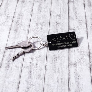 State to State Keychain, Long Distance Relationship Boyfriend Birthday ...