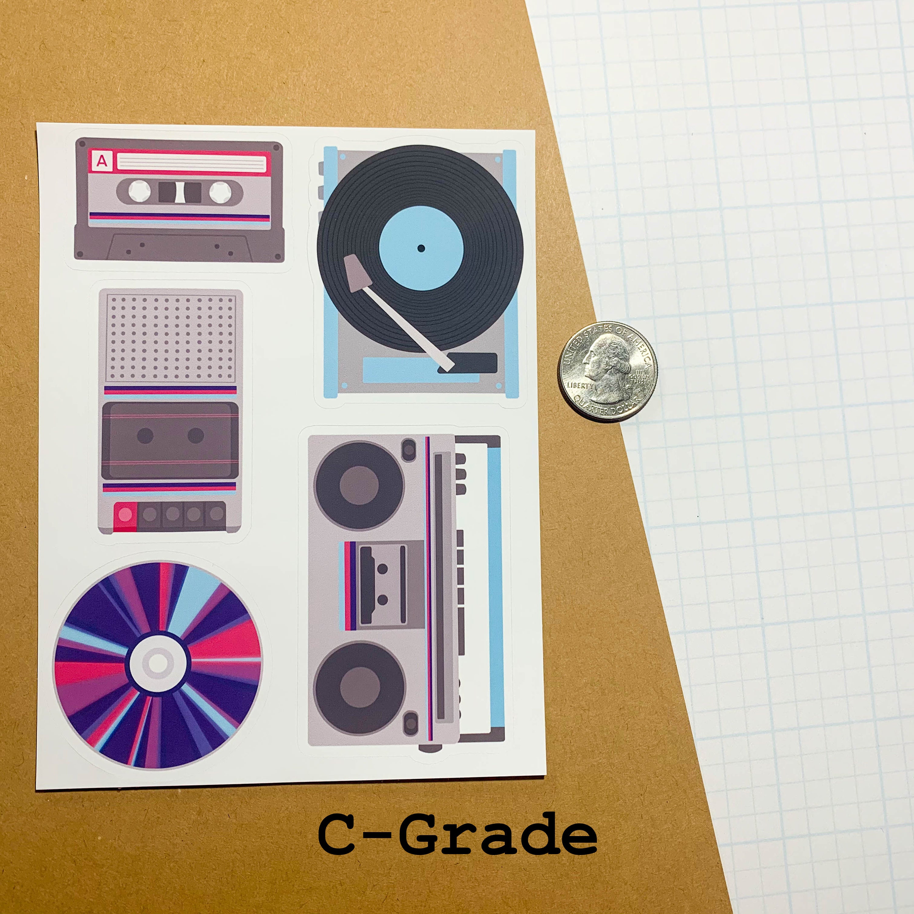 RETRO Music Player Nostalgia STICKER SHEETS | Etsy